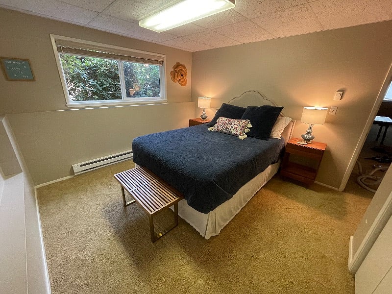Private room/secluded basement in family home