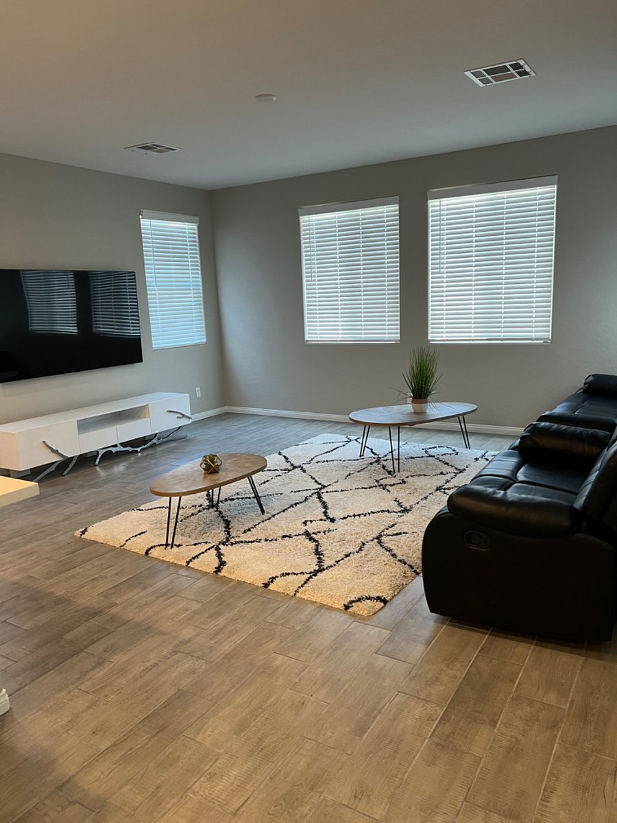 Fully furnished bedroom in a brand-new house